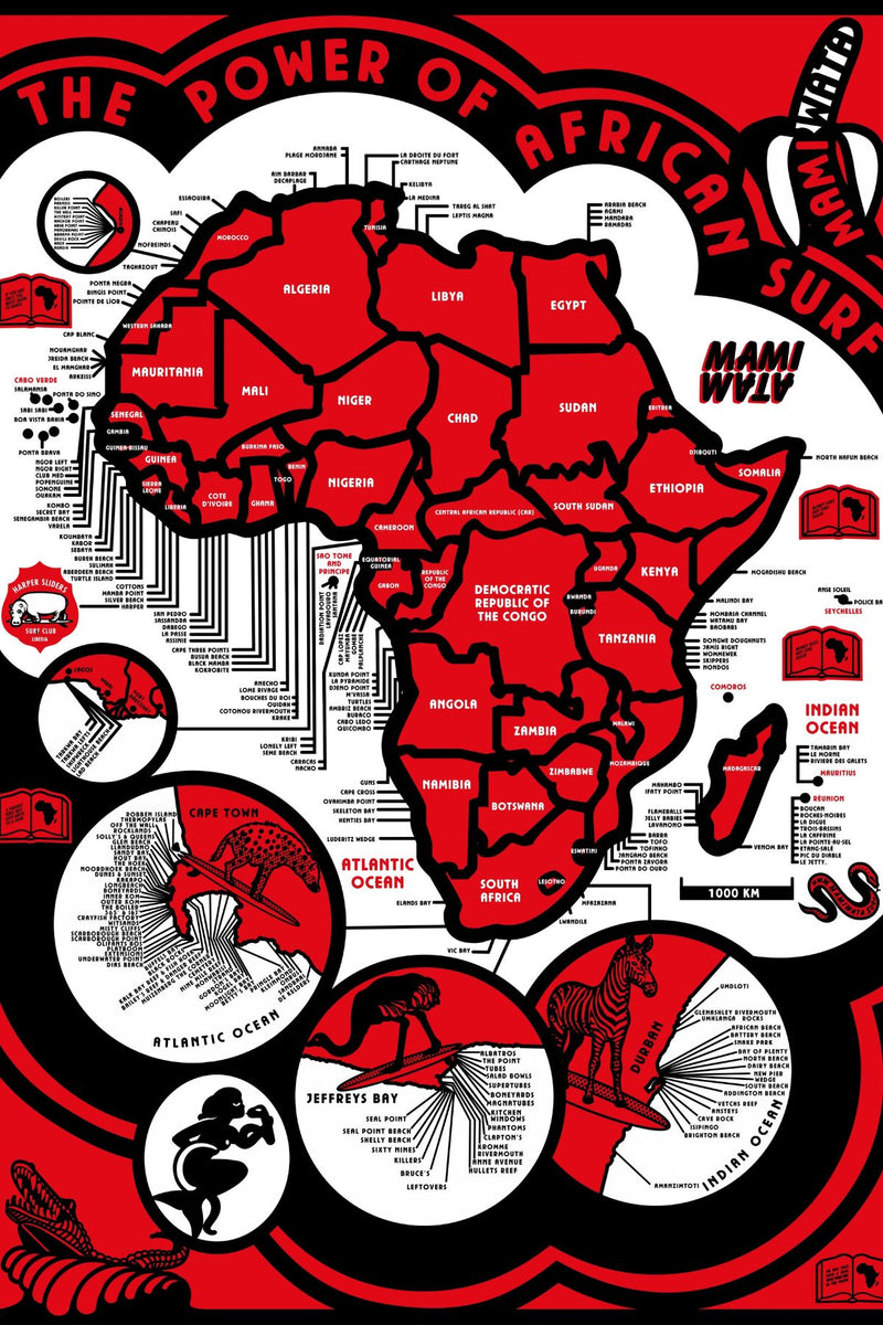 Mami Wata | Power of Africa Surf Map | Mami Wata - African Surf Clothing